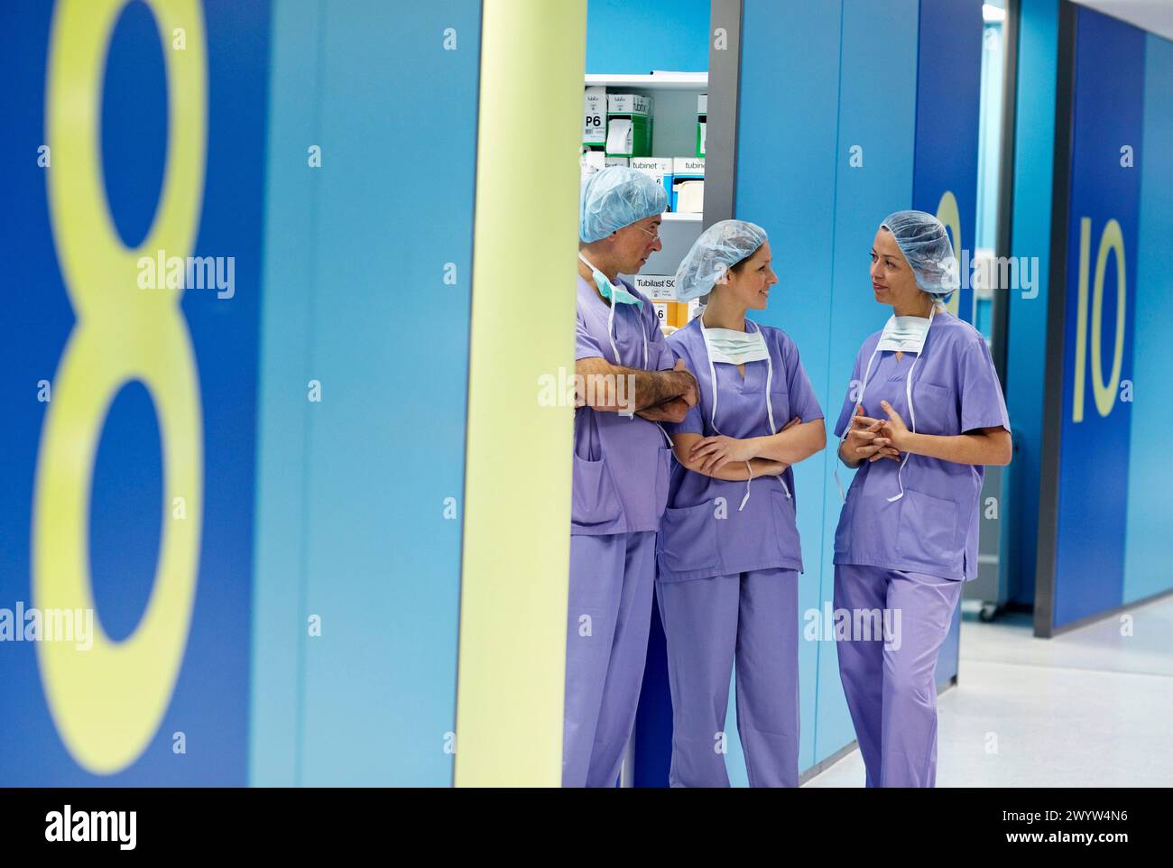 Surgeons, surgical block. Hospital Policlinica Gipuzkoa, San Sebastian ...