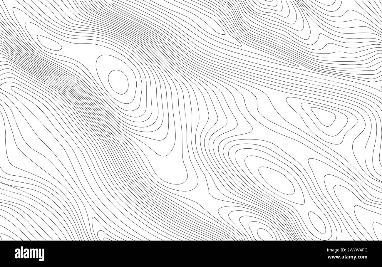 Seamless vector topographic map background. Line topography map ...