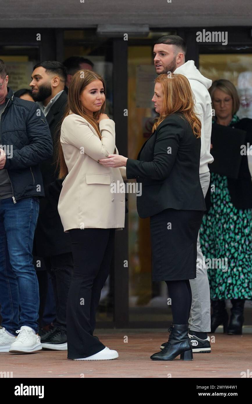Jess Chatwin (left), Cody Fisher's girlfriend, outside Birmingham Crown ...