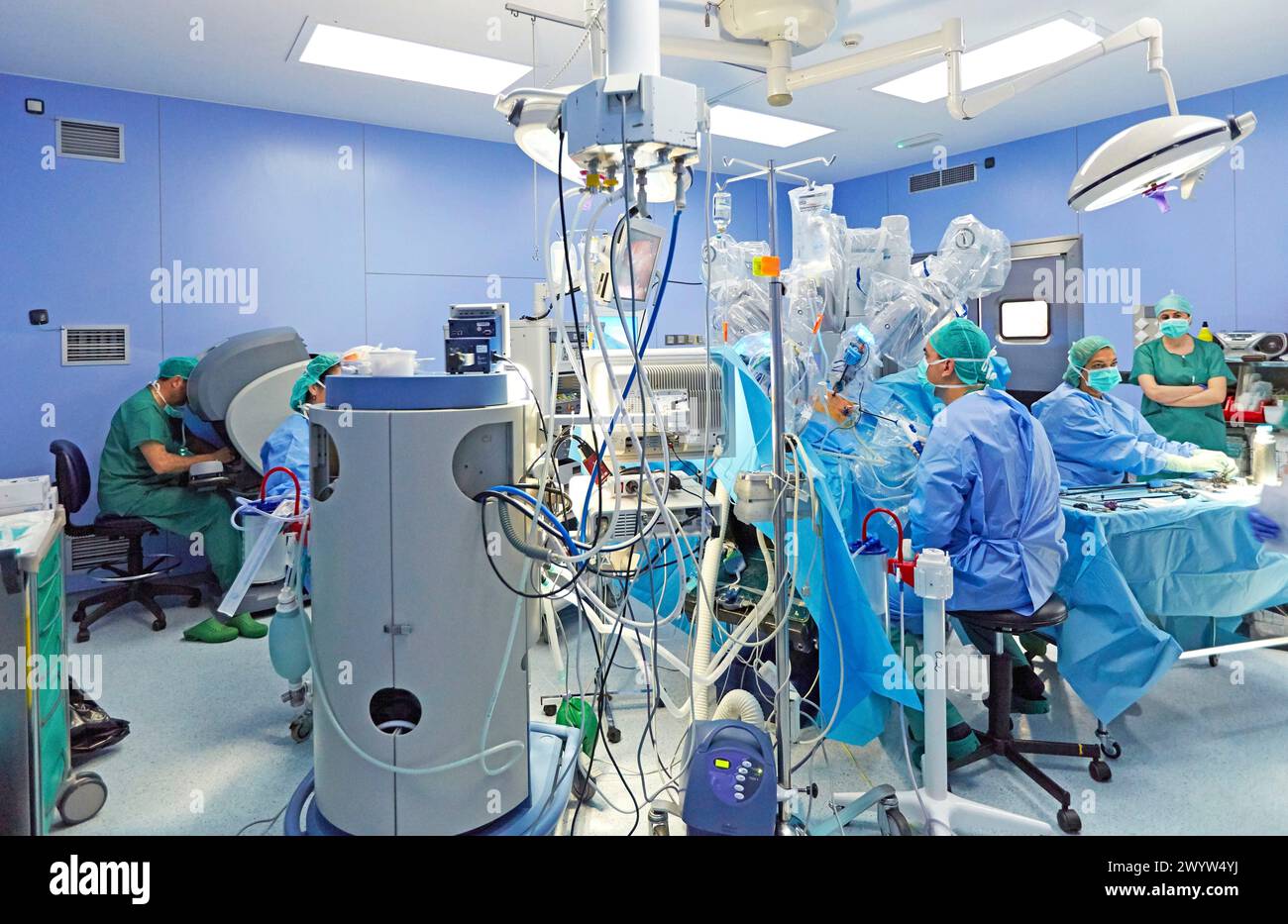 Operating room, Prostate cancer robotic surgery, Da Vinci surgical ...