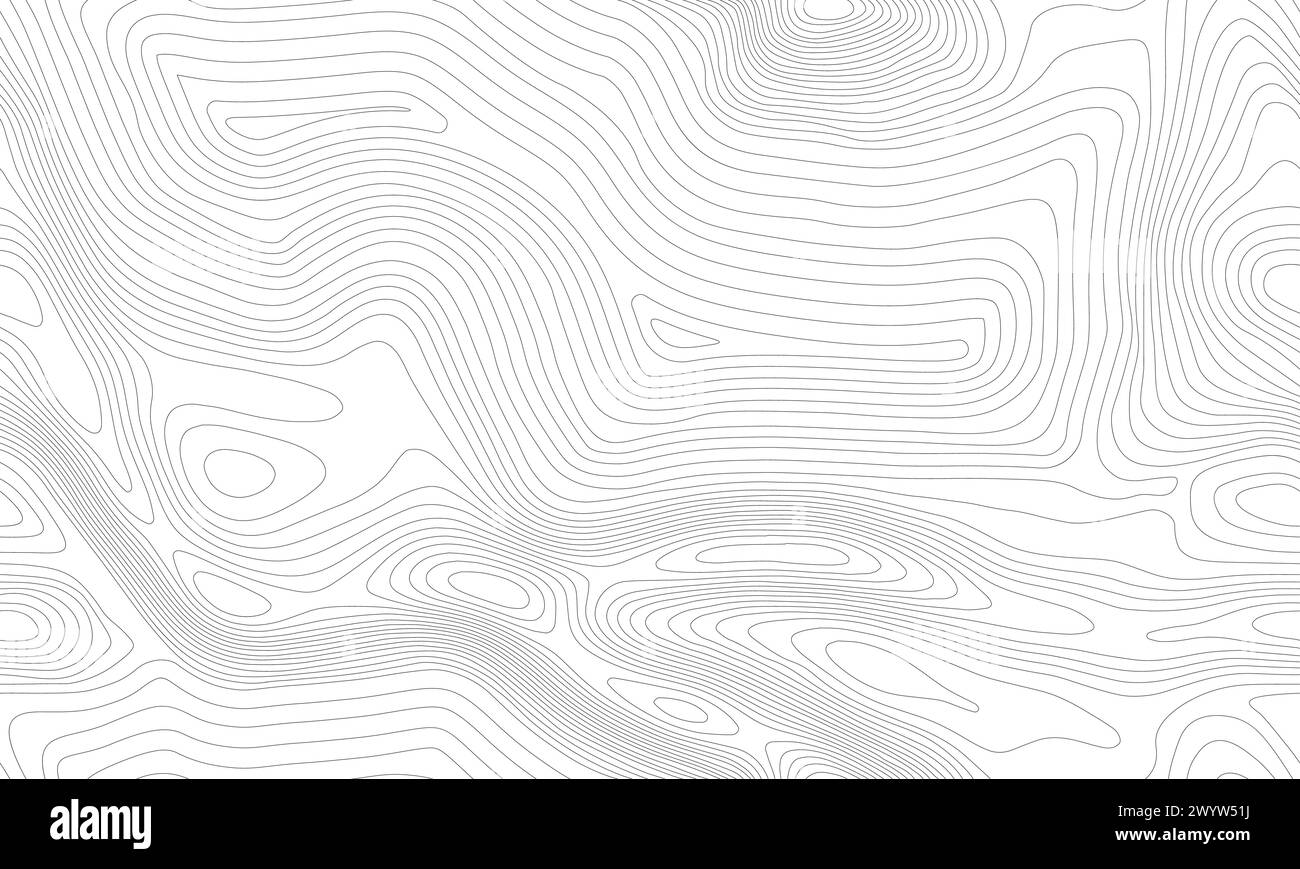 Seamless vector topographic map background. Line topography map ...