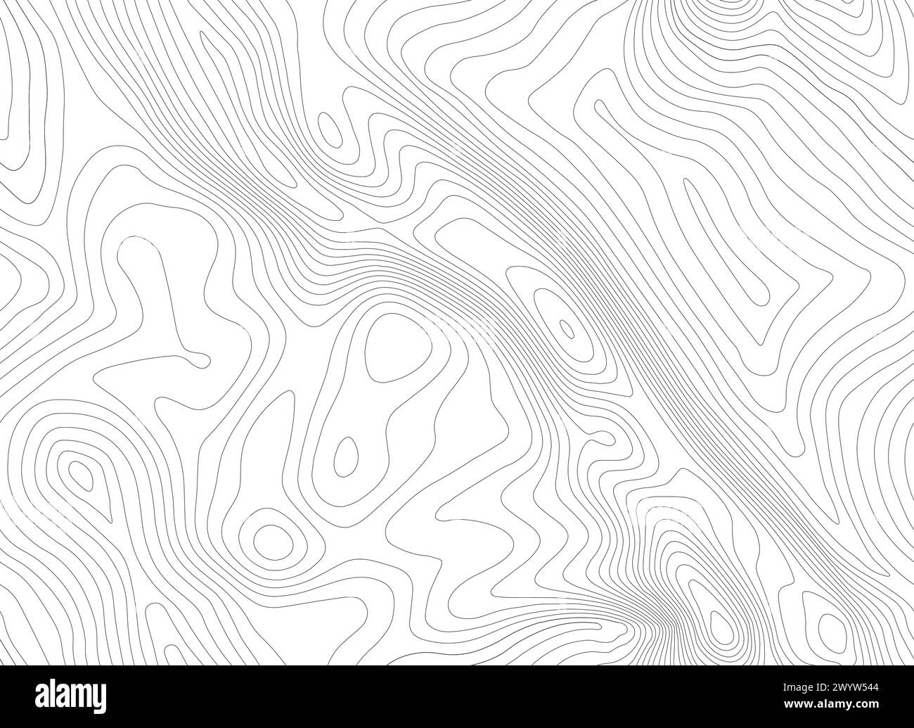 Seamless vector topographic map background. Line topography map ...