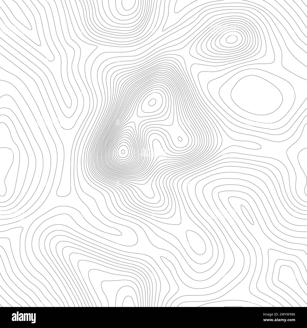 Seamless vector topographic map background. Line topography map ...