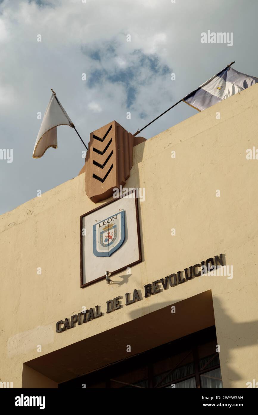 Street scene, León, León Department, Nicaragua, Central America Stock ...