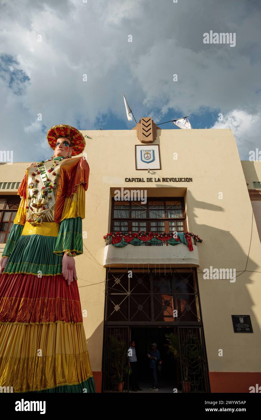 Giant mannequin, León, León Department, Nicaragua, Central America ...