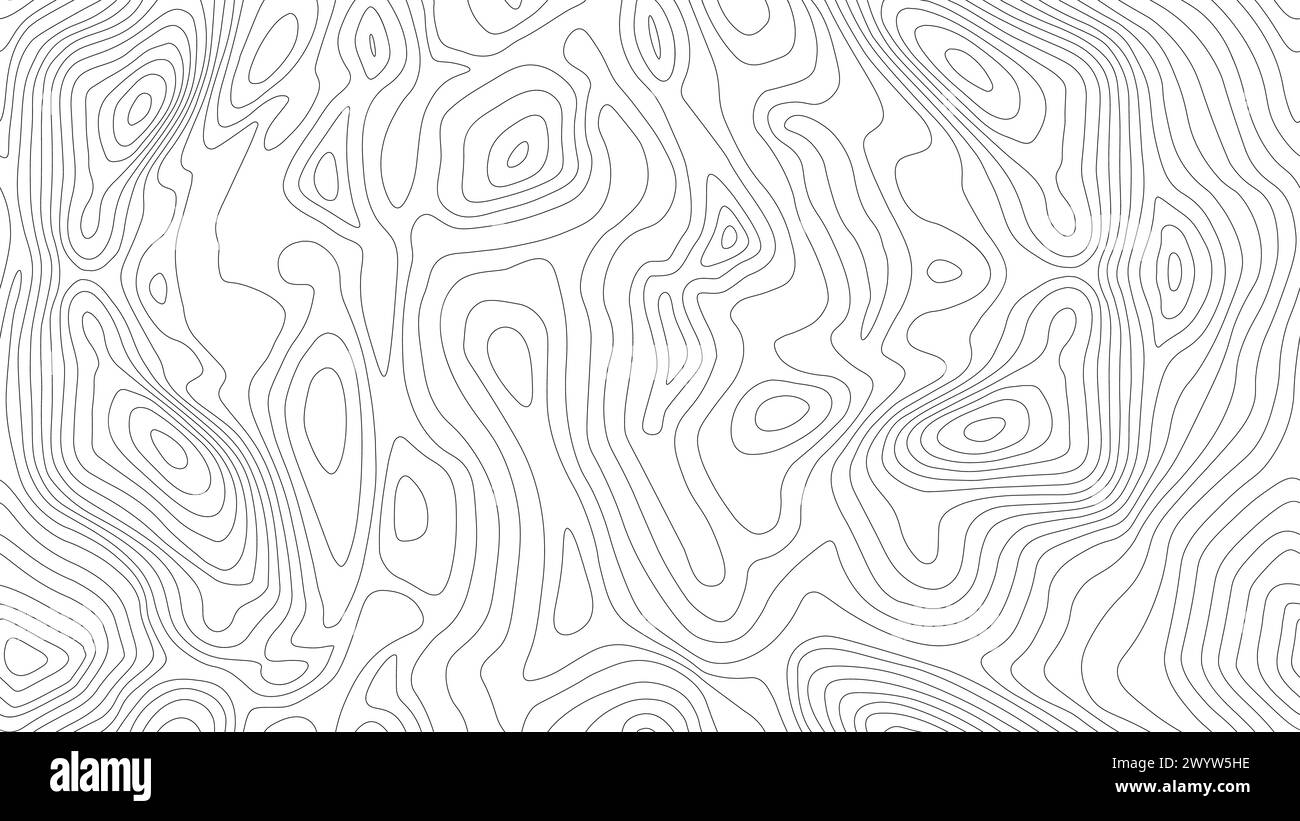 Seamless vector topographic map background. Line topography map ...