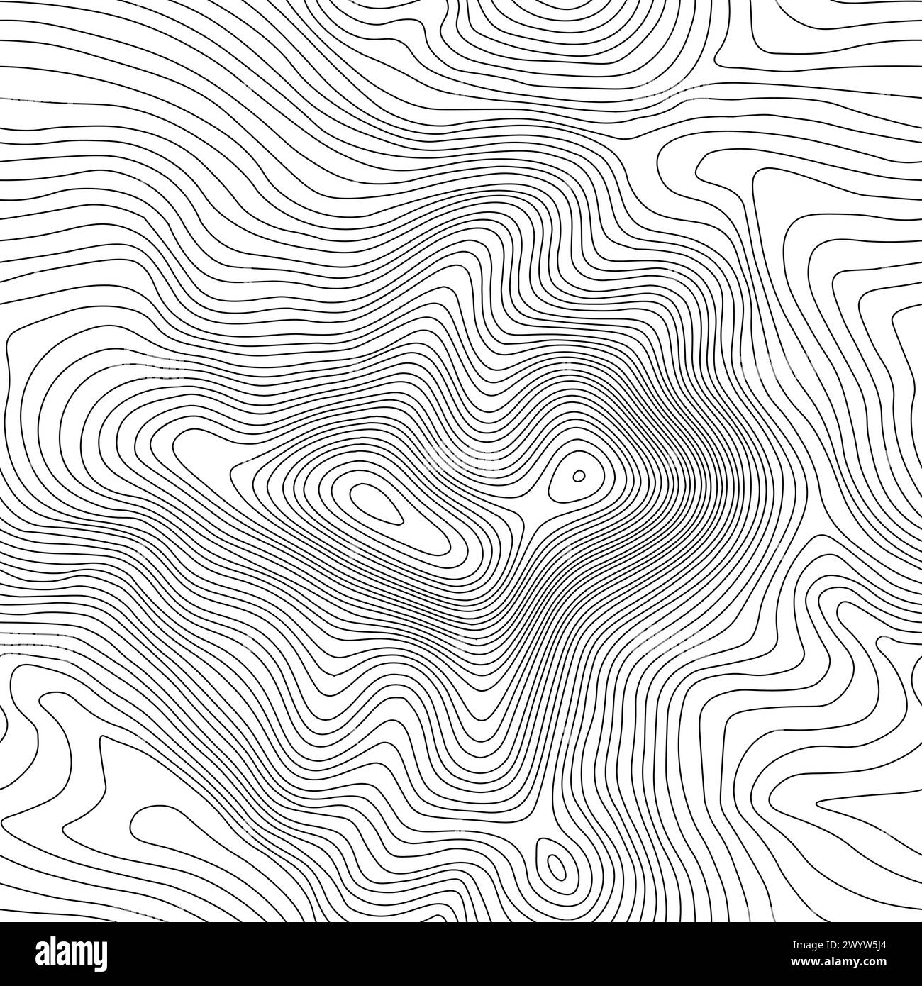 Seamless vector topographic map background. Line topography map ...