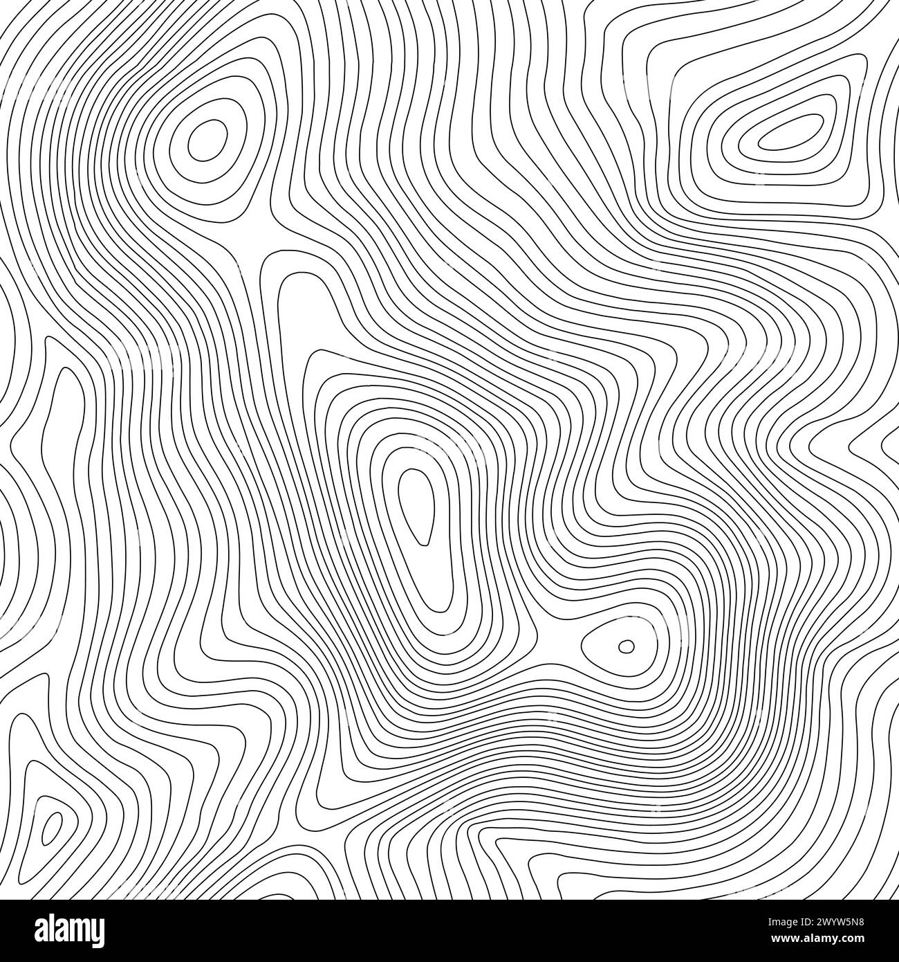 Seamless vector topographic map background. Line topography map ...