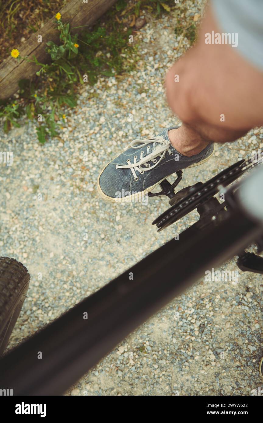 Point view cyclist riding electric hi-res stock photography and images ...