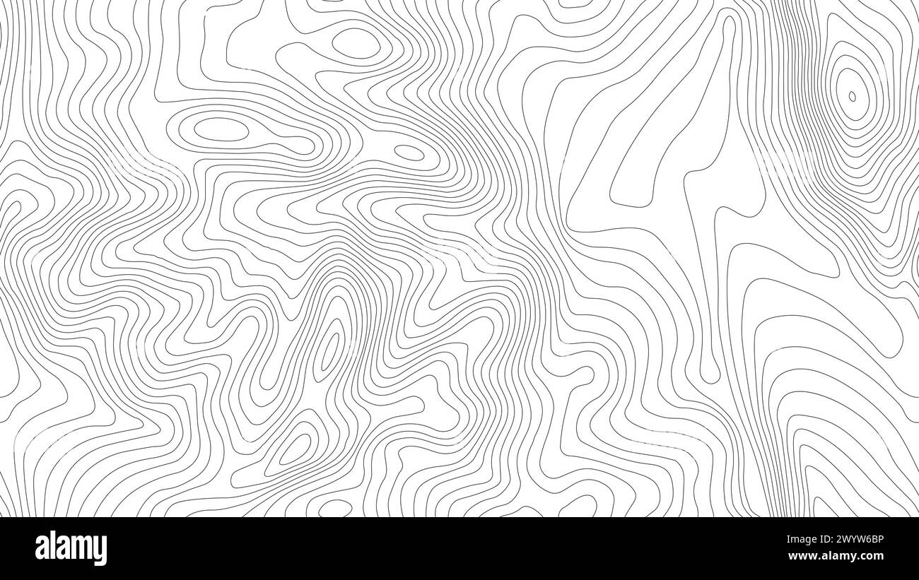 Seamless vector topographic map background. Line topography map ...