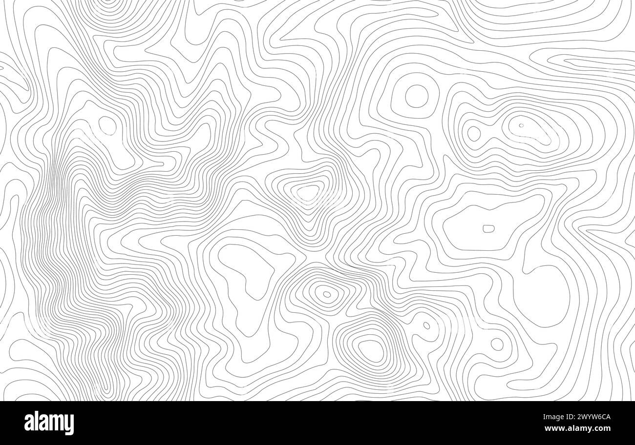 Seamless vector topographic map background. Line topography map ...
