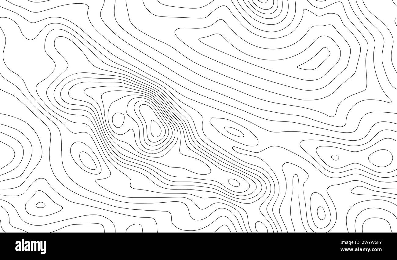 Seamless vector topographic map background. Line topography map ...
