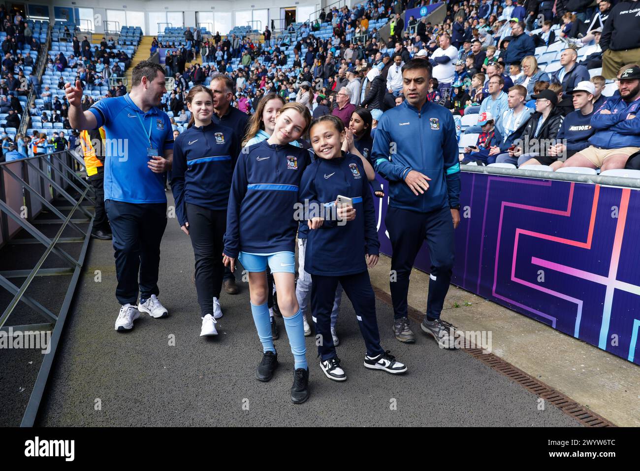 Coventry City Women and Girls team during a lap of honour, ahead of the ...