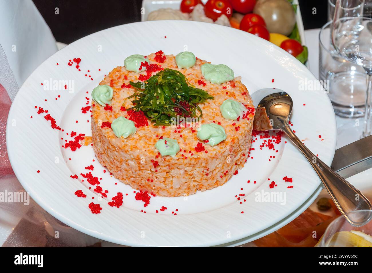 Real serving of cooked rice Stock Photo - Alamy