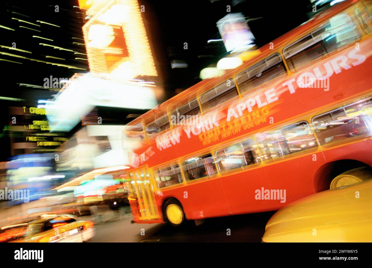 Nyc times square buses hi-res stock photography and images - Alamy
