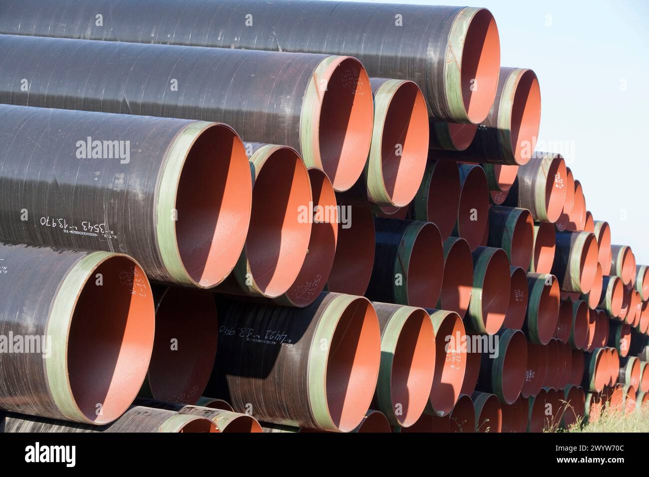Stacks black water pipes hi-res stock photography and images - Alamy