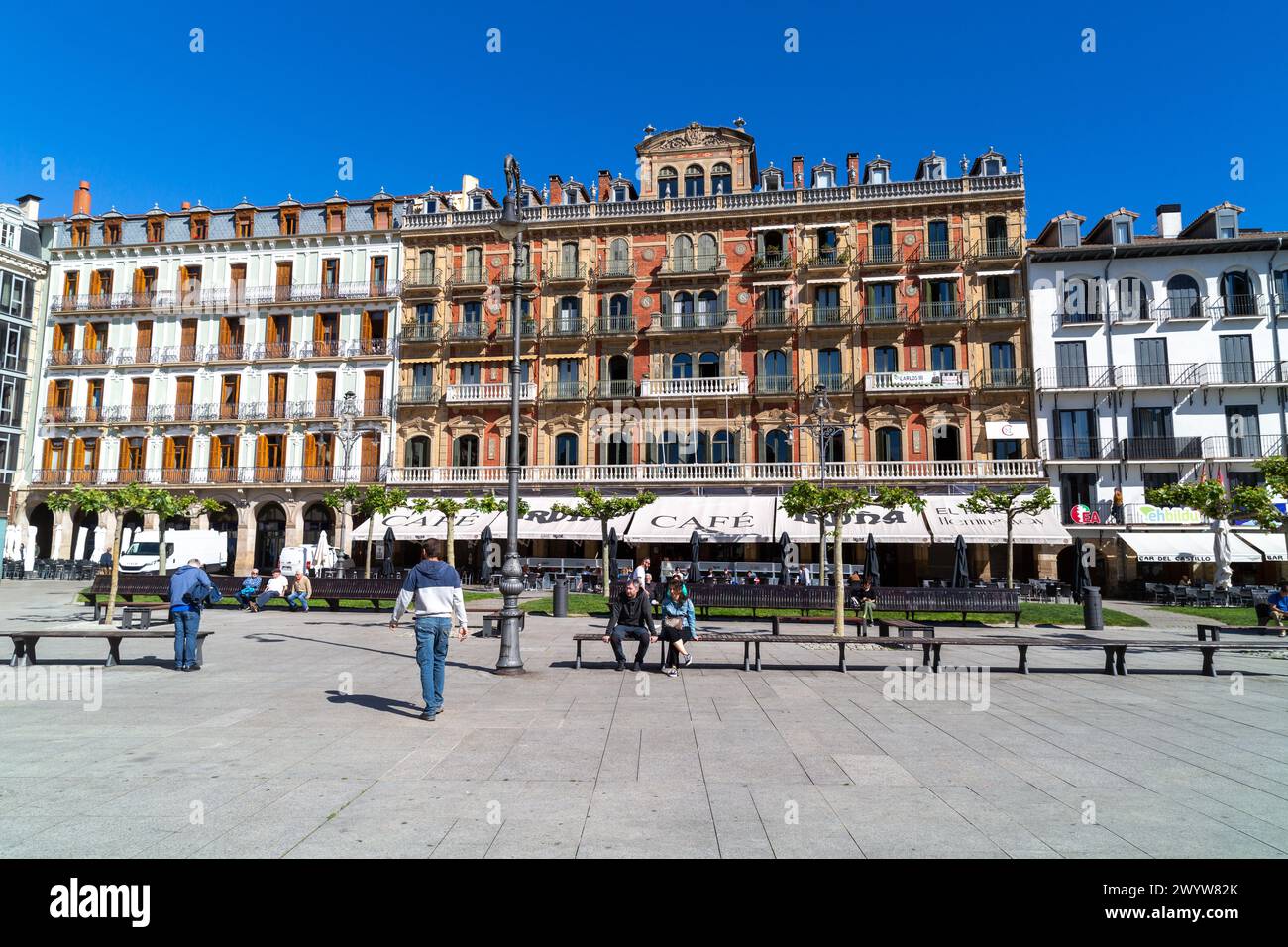Cafe Iruna, City of Pamplona, Spain Stock Photo - Alamy