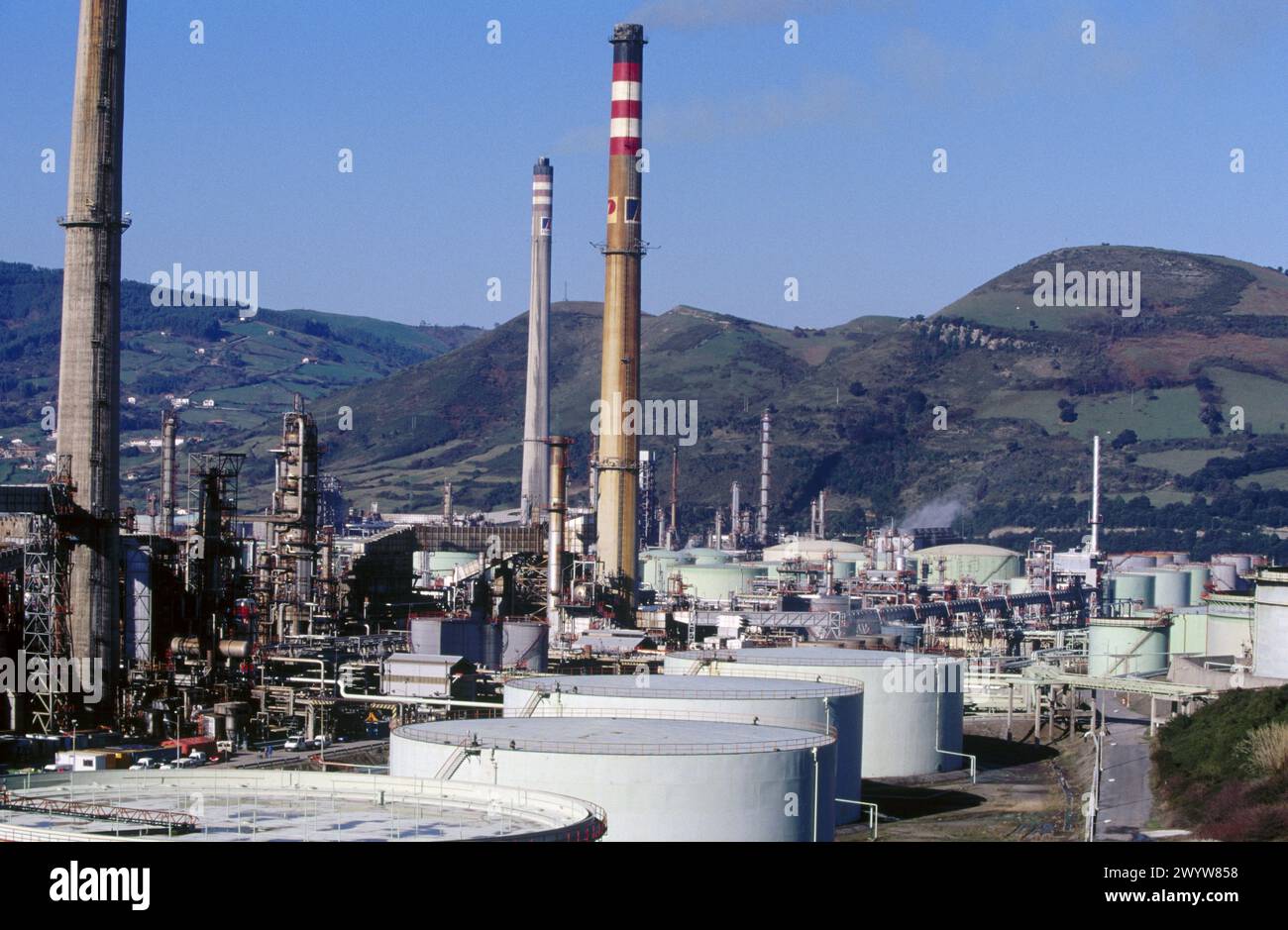 Oil refinery. Biscay. Spain Stock Photo - Alamy