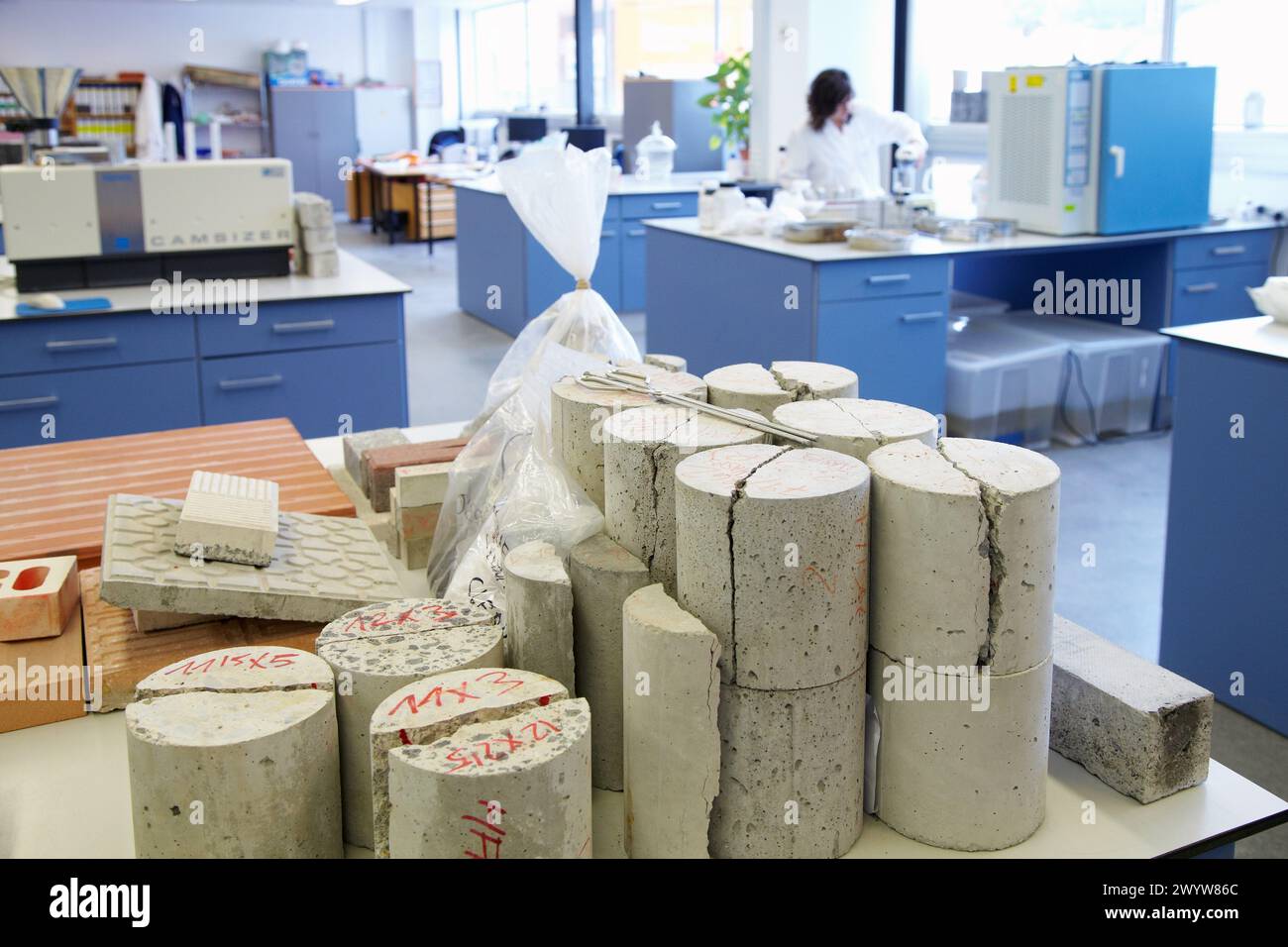 Samples of concrete, Research on building materials, Tecnalia Research ...