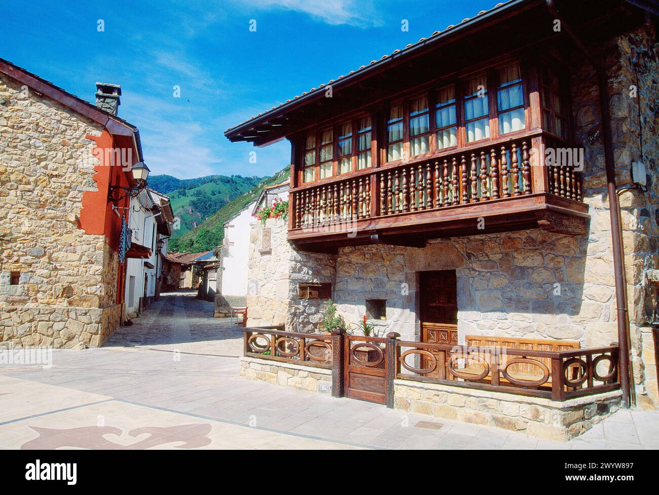 Traditional architecture. Soto de Aguas, Asturias, Spain Stock Photo ...