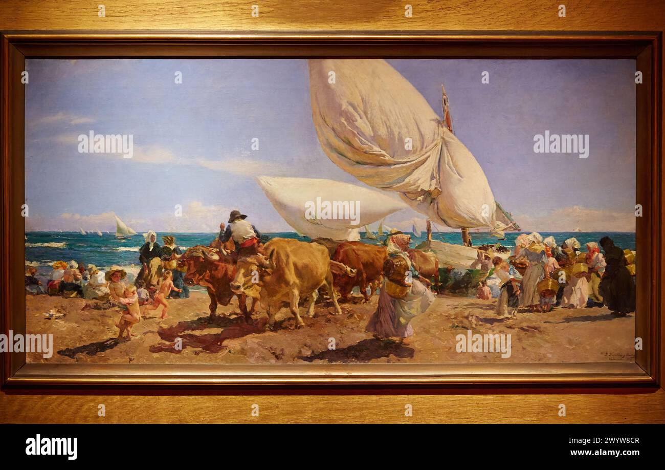 La vuelta de la pesca. Joaquin Sorolla. Museo Nacional de Bellas Artes ...