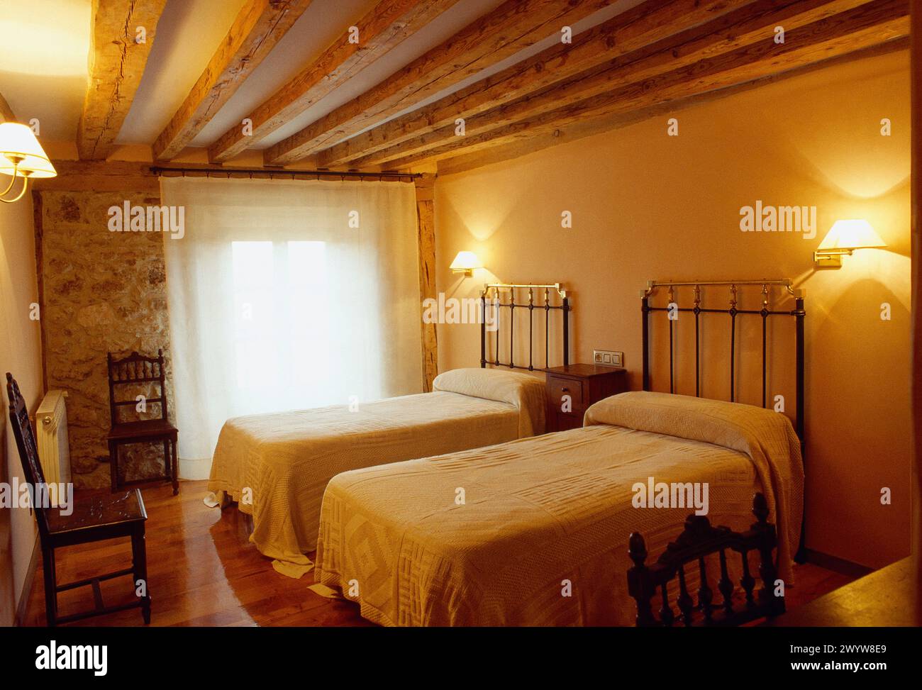 Bedroom in rural house Stock Photo - Alamy
