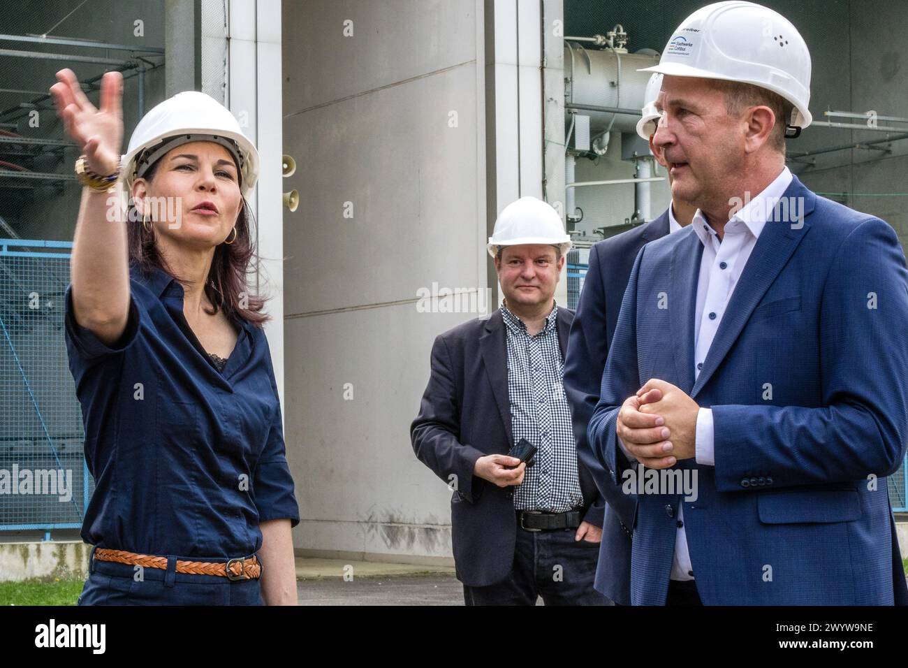 08 April 2024, Brandenburg, Cottbus: Annalena Baerbock (Alliance 90/The ...