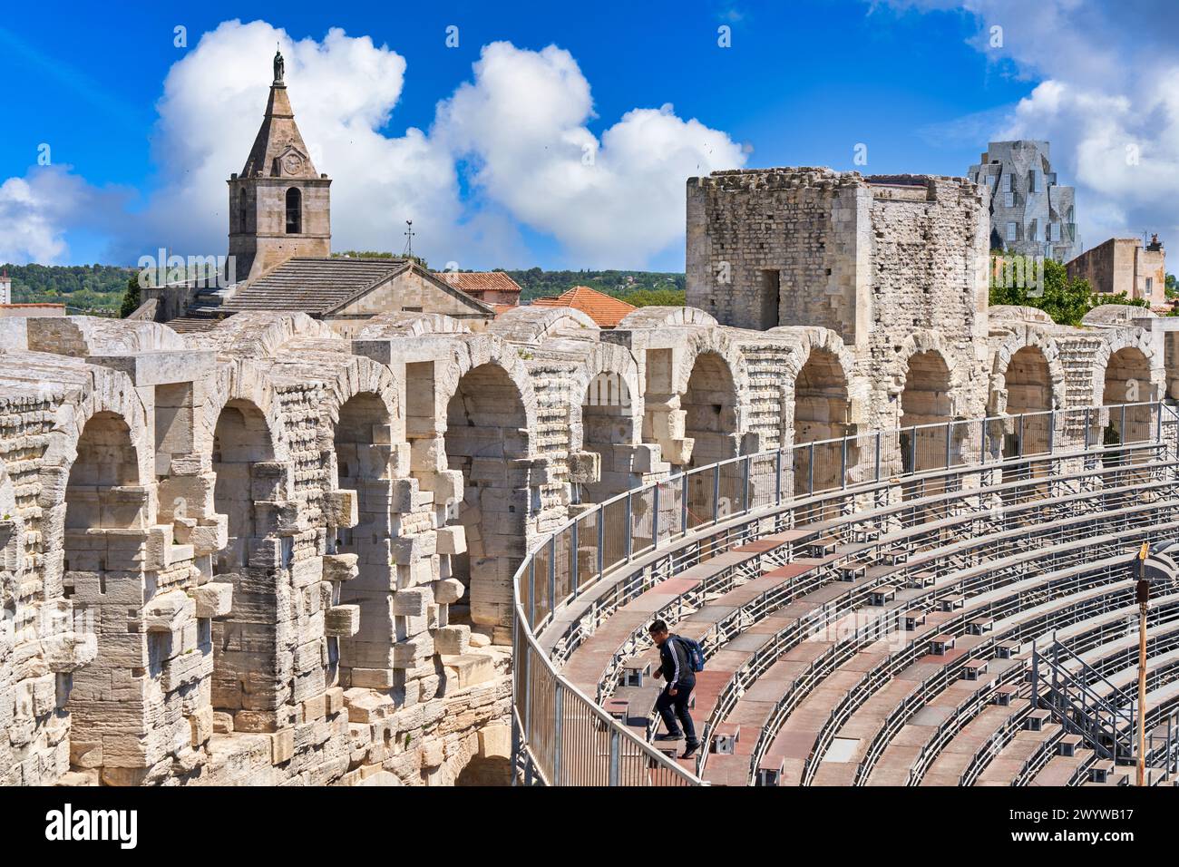Arènes d'Arles, Roman Amphithéâtre, Arles, Bouches-du-Rhône, Provence-Alpes-Côte dAzur, France ...