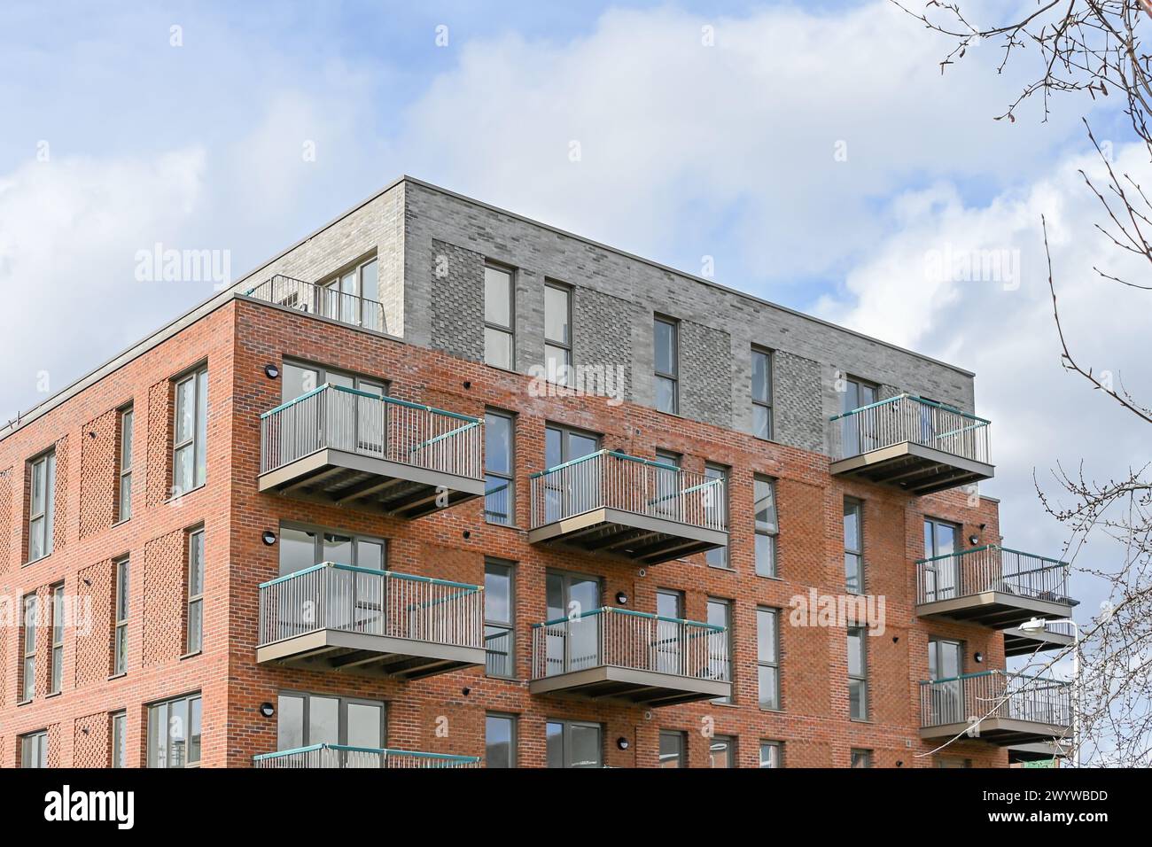 Affordable housing new development in Boleyn Road, Newham, London Stock ...