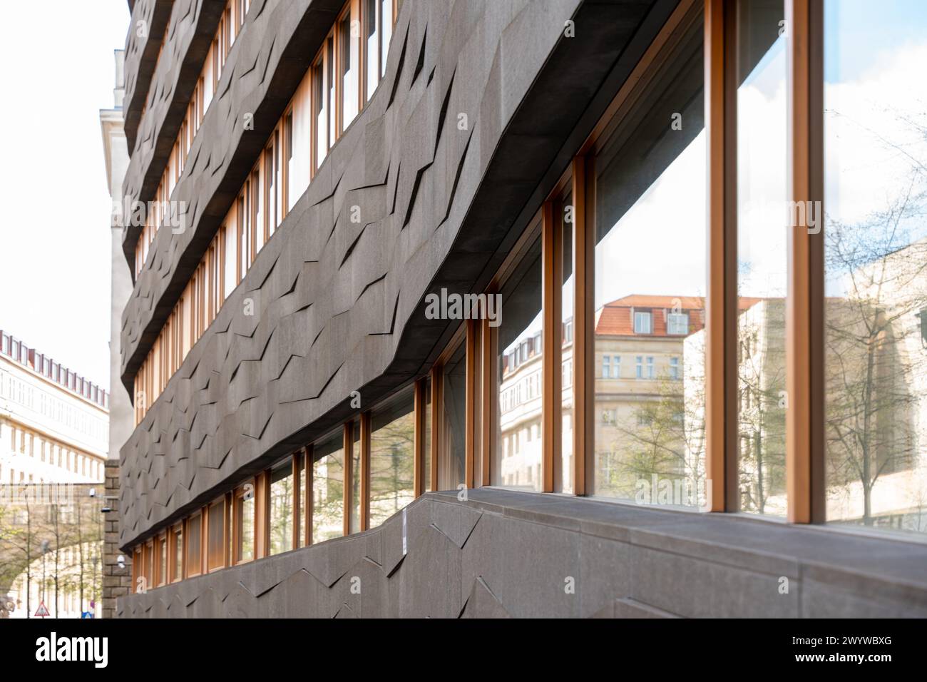 Facades of buildings and streets of European cities. Beautiful European ...