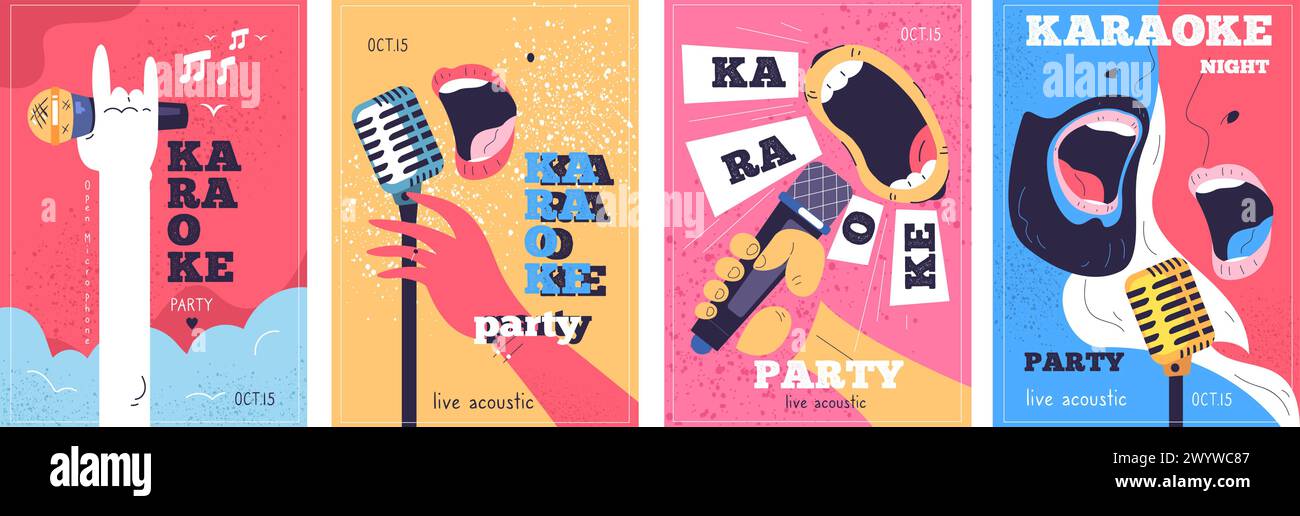 Mouth open and singing Stock Vector Images - Alamy