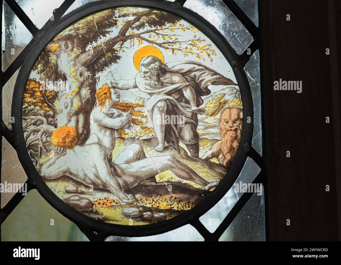 God gives Adam and Eve the garden of Eden; King's College chapel ...