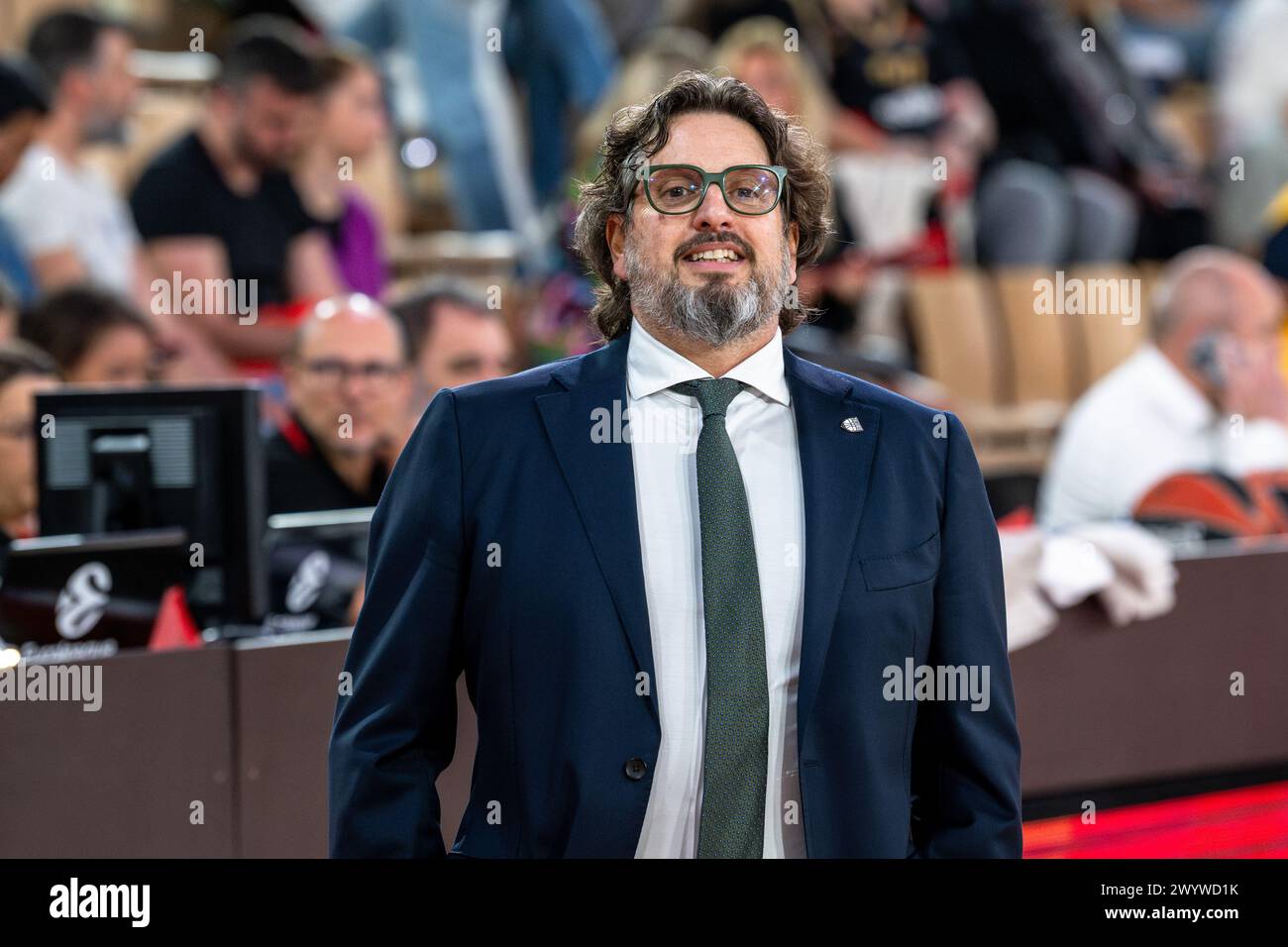 Zalgiris Kaunas coach Andrea Trinchieri is seen during the Euroleague ...