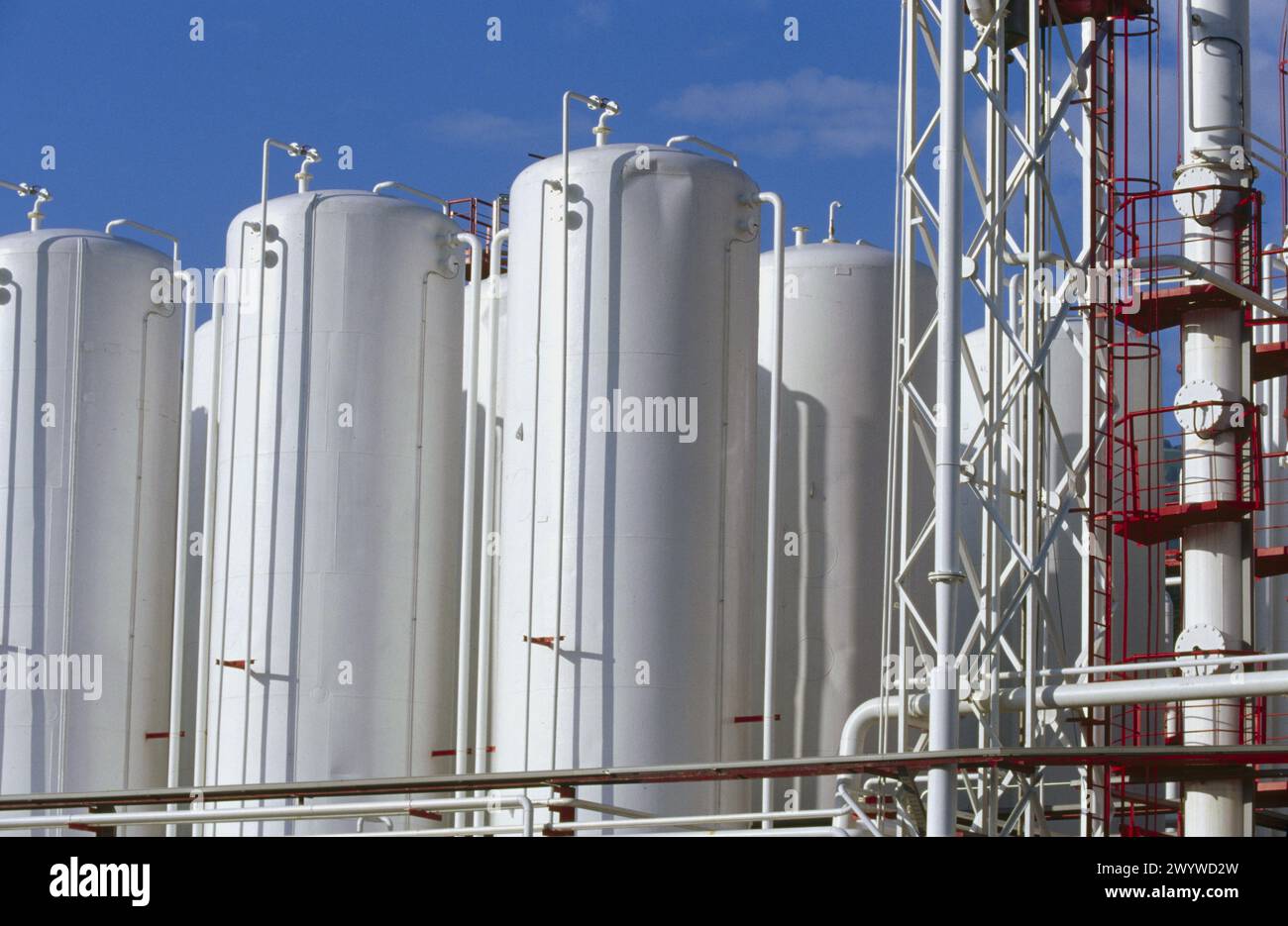 Industrial gas tanks. Vizcaya. Spain Stock Photo - Alamy