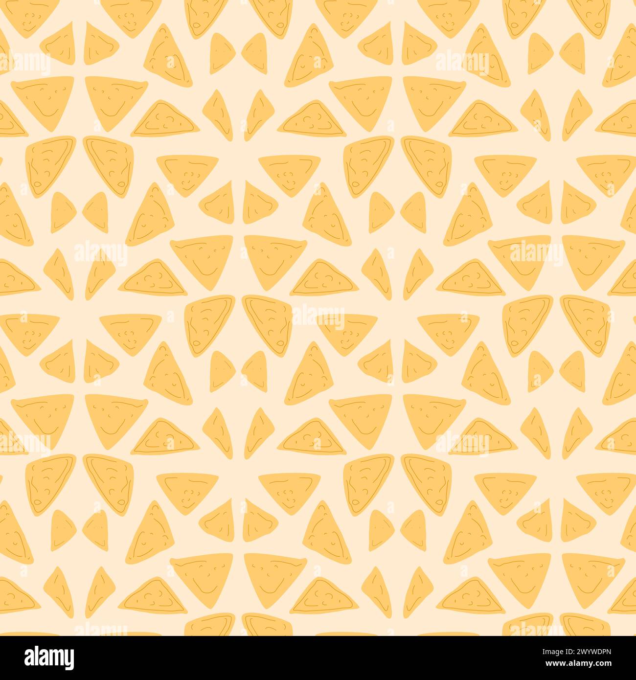 Nachos seamless pattern. Mexican cuisine repeat background. Tortilla ...
