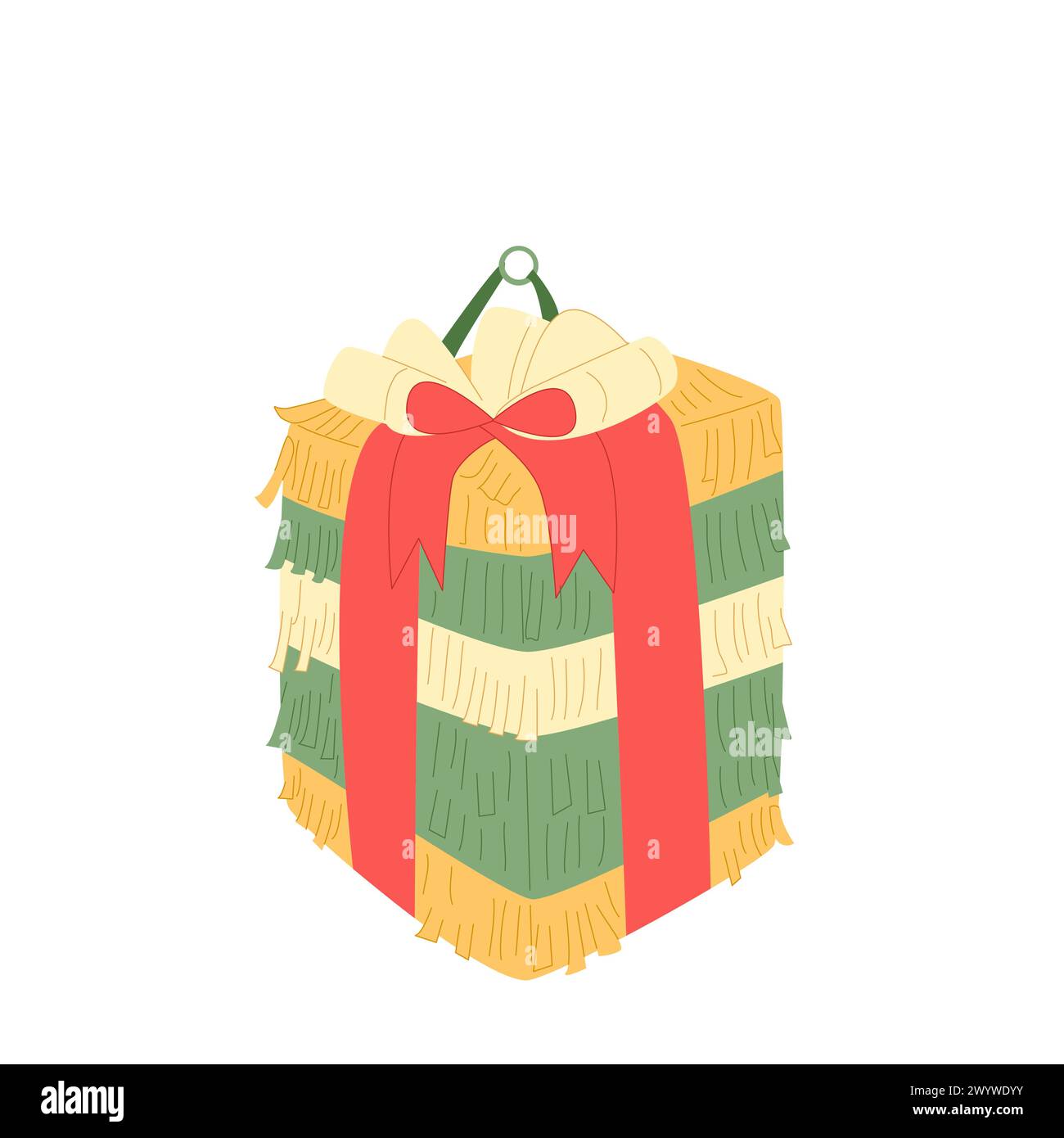 Pinata gift isolation on white background. surprised present for ...