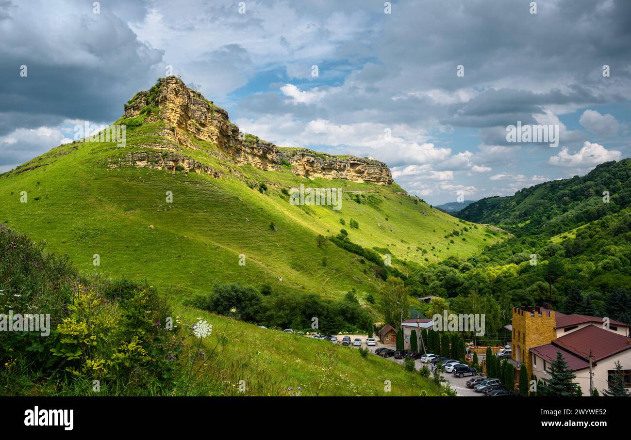 Mountain landscape at Honey Waterfalls canyon near Kislovodsk, Russia ...