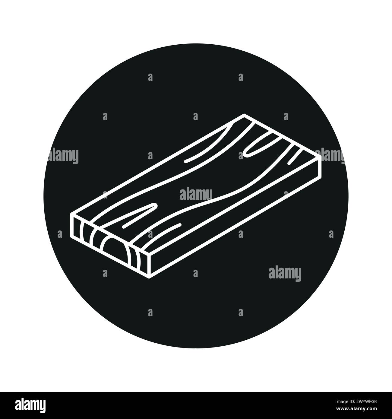 Rasped wooden timber plank line black icon. Sign for web page, mobile ...