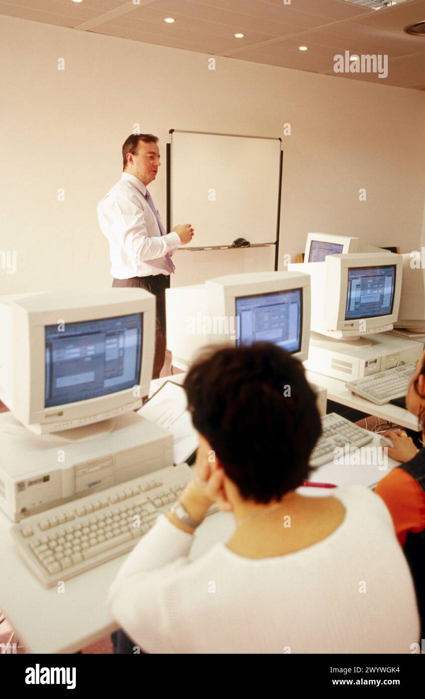 Classroom of computers, training at hospital Stock Photo - Alamy