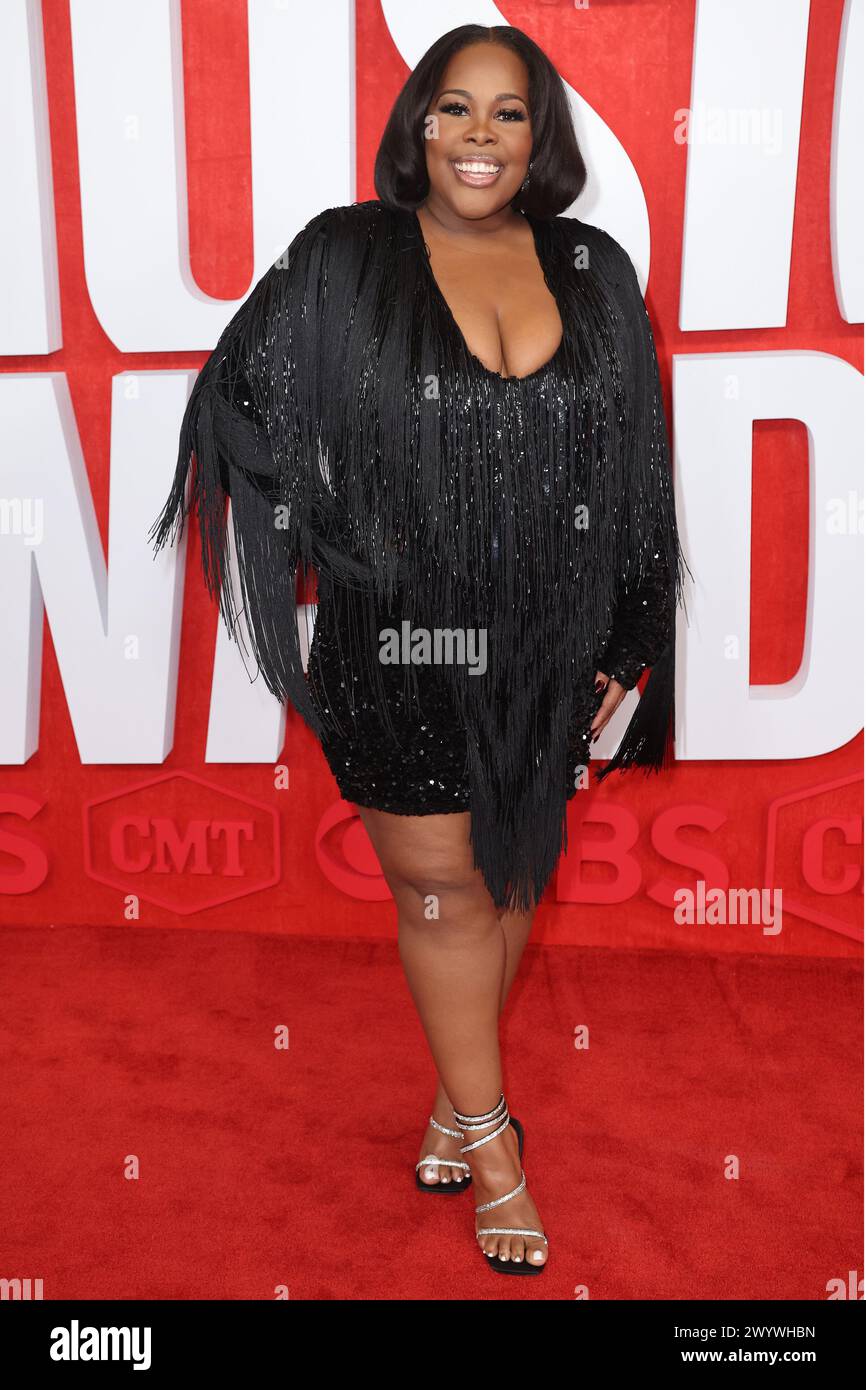 Austin, USA. 07th Apr, 2024. Amber Riley arriving at the 2024 CMT Music ...