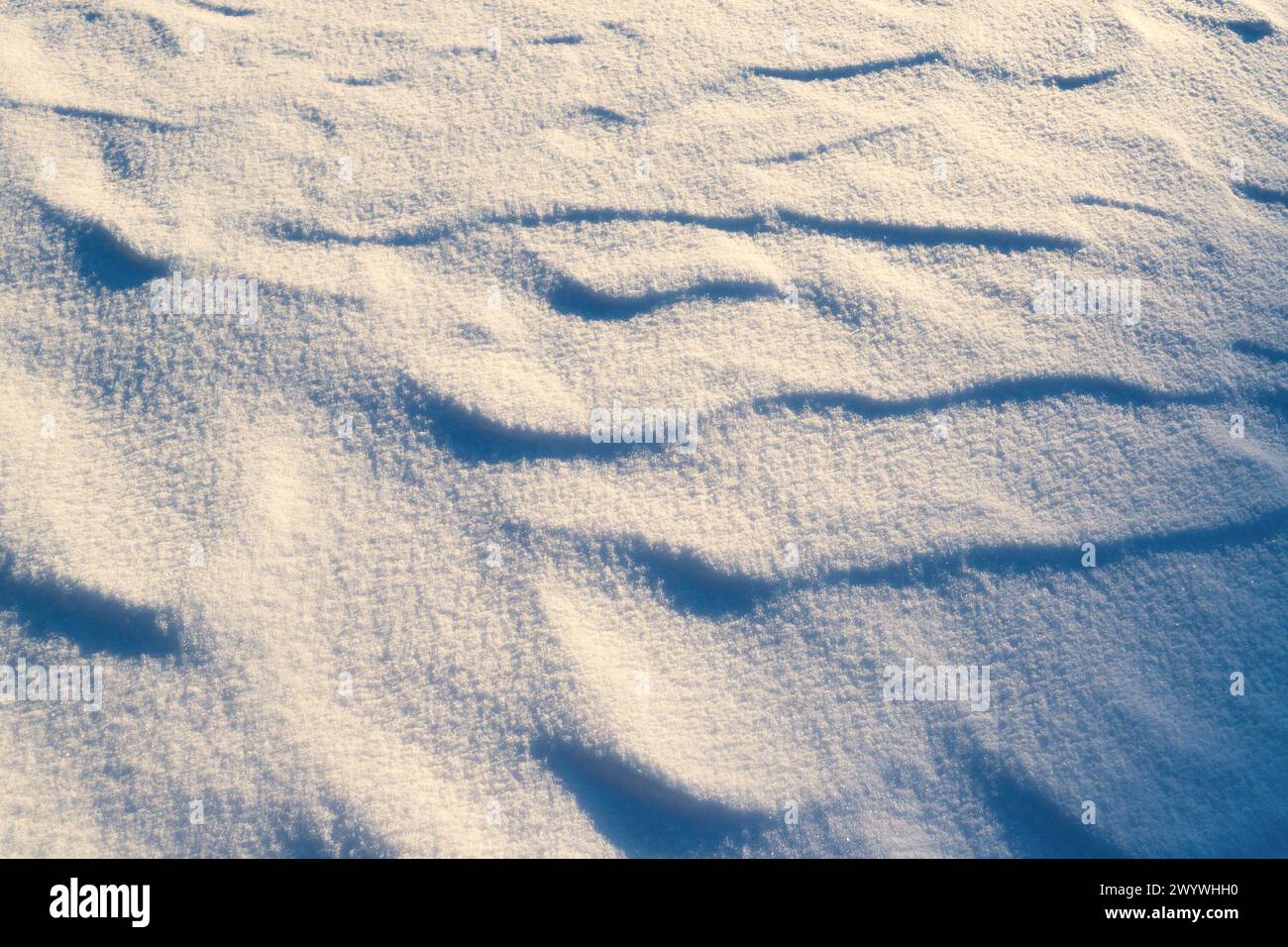Patterns in the snow. Winter background. Snow texture. Natural ...