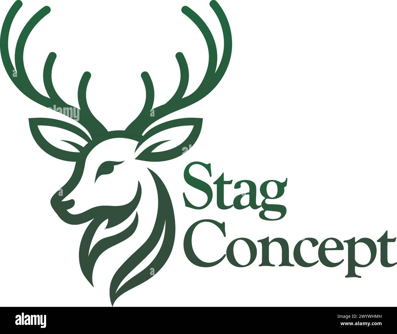 Deer head design hi-res stock photography and images - Alamy