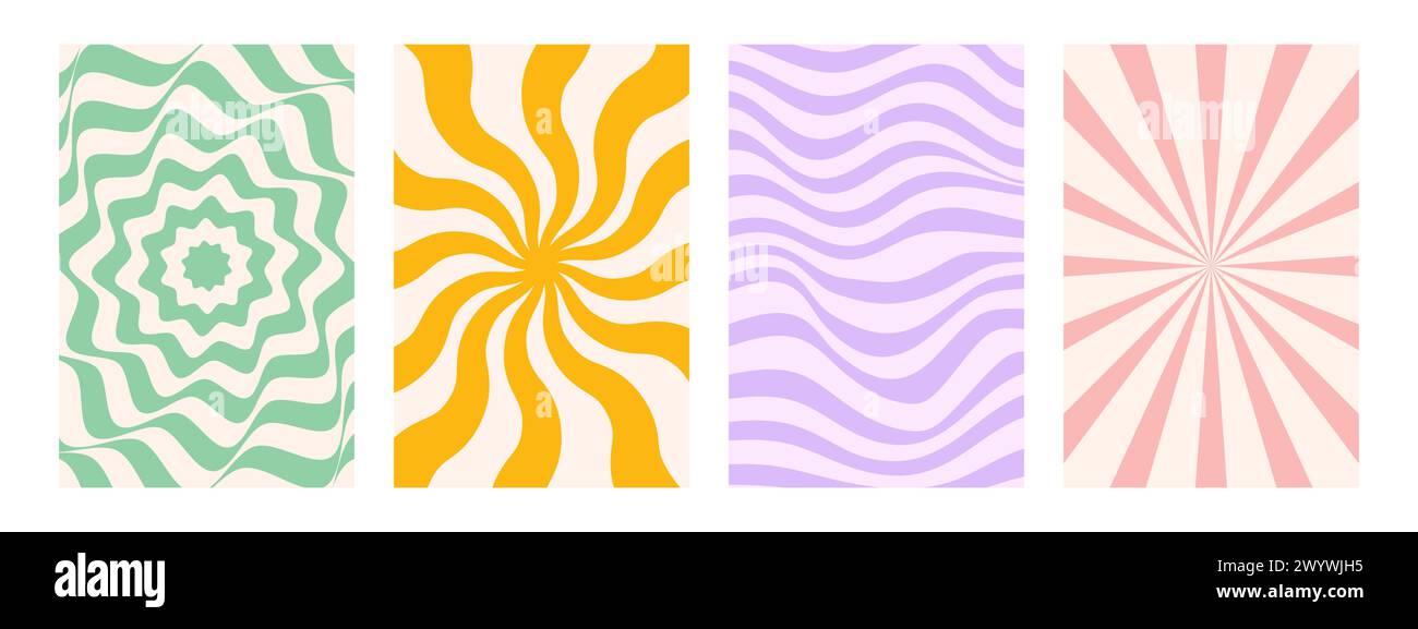 Abstract groovy backgrounds. Hippie vertical backdrops. Y2k aesthetic ...