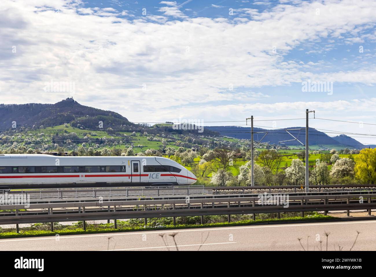 Neubaustrecke der Bahn von Wendlingen nach Ulm. Streckenabschnitt bei ...