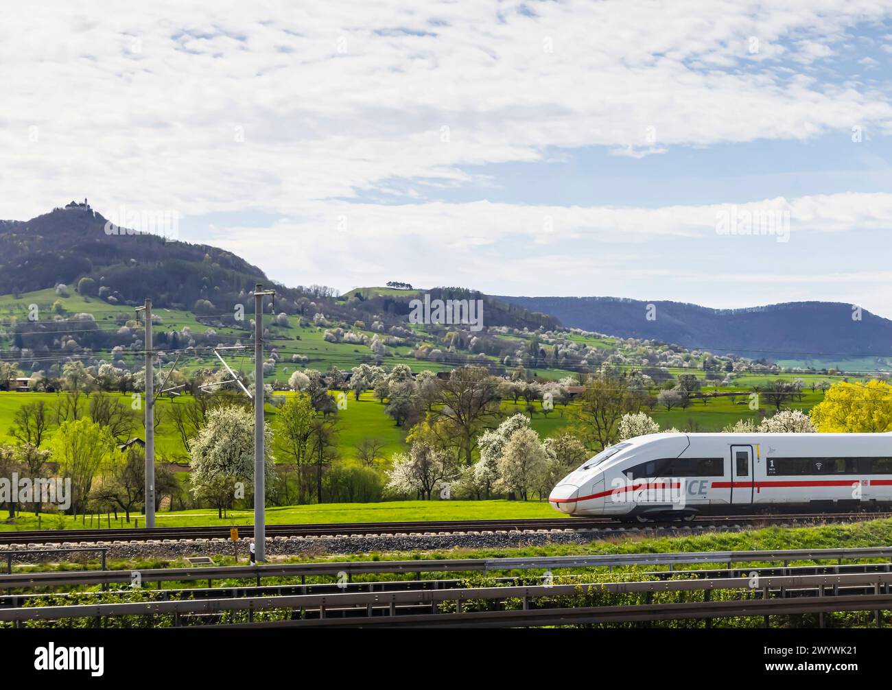 Neubaustrecke der Bahn von Wendlingen nach Ulm. Streckenabschnitt bei ...