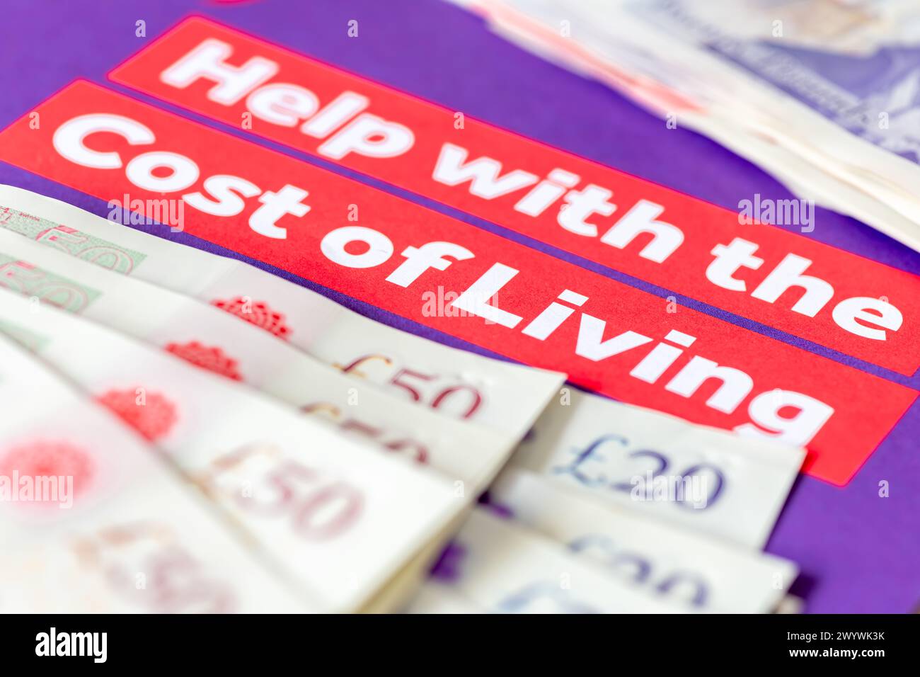 A Government leaflet of help with the cost of living and various bank ...