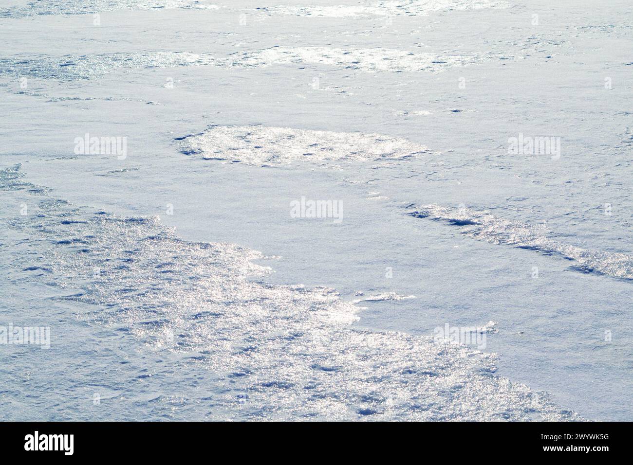 Patterns in the snow. Winter background. Snow texture. Natural ...
