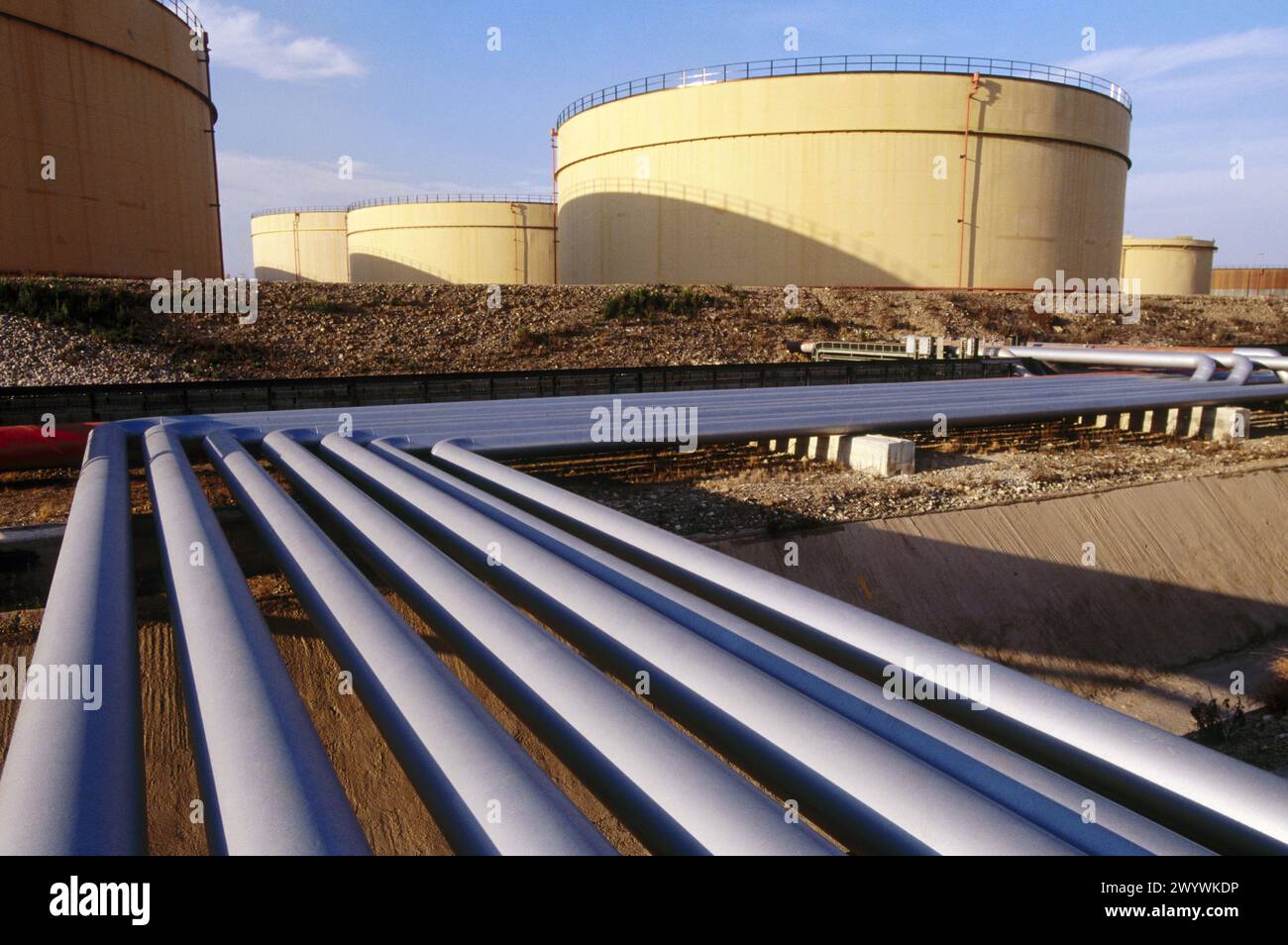 Gas tanks repsol ypf oil refinery hi-res stock photography and images ...