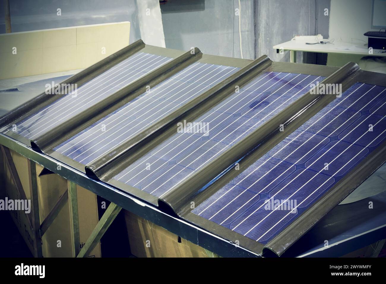Development of roof panels with solar cells. Research and development ...