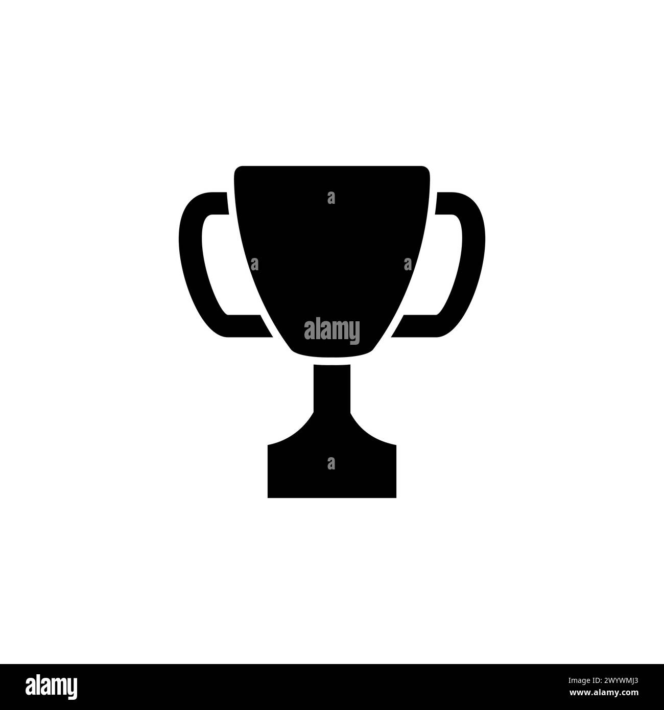 Trophy Cup flat vector icon. Simple solid symbol isolated on white ...